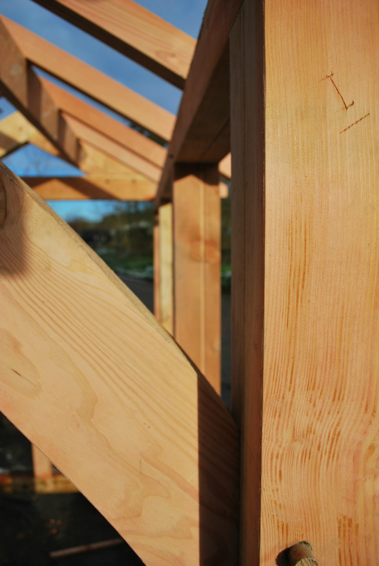 Green Oak Timber Framing & Rustic Shavehorse Construction - Wild Human
