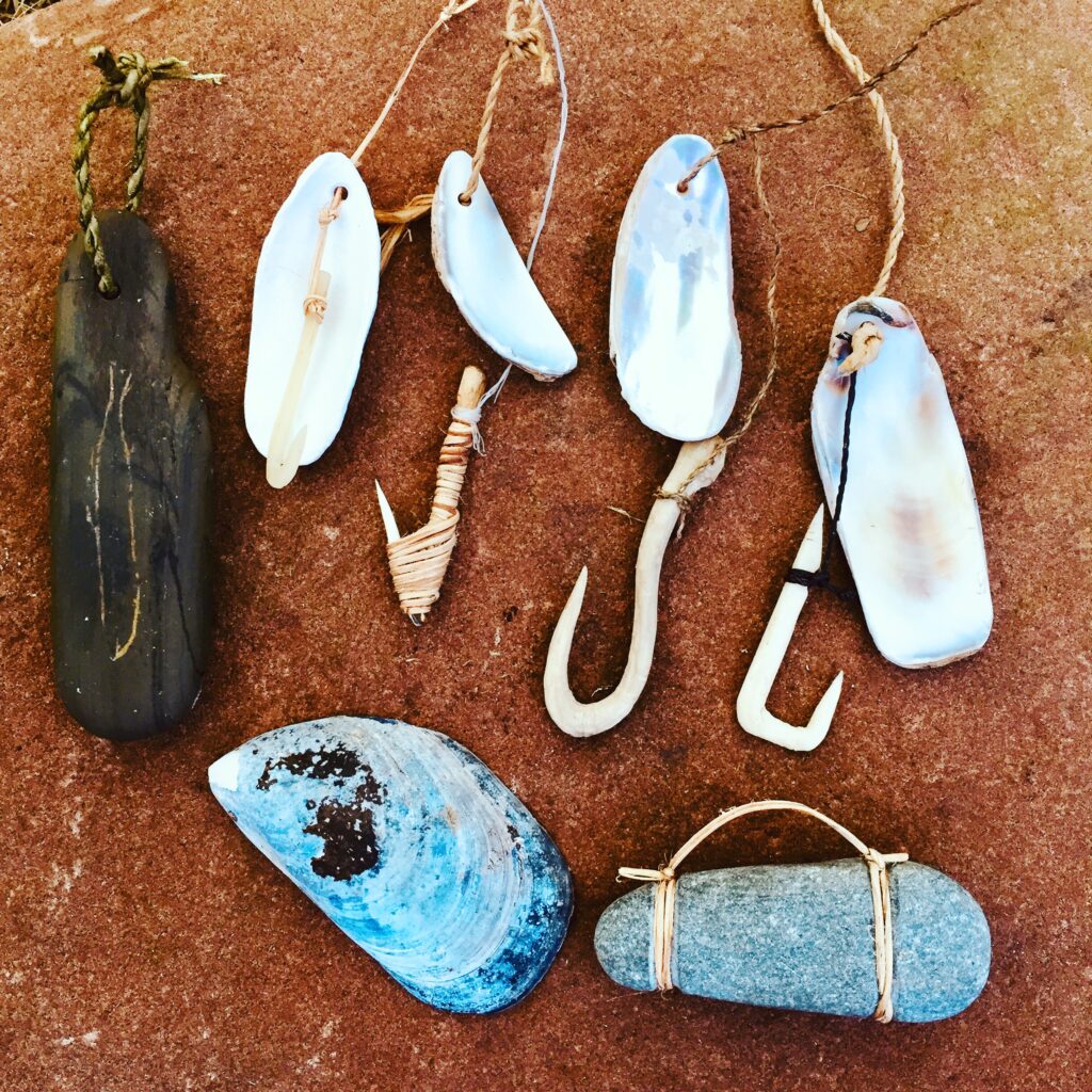 shell lures and stone sinkers - Wild Human